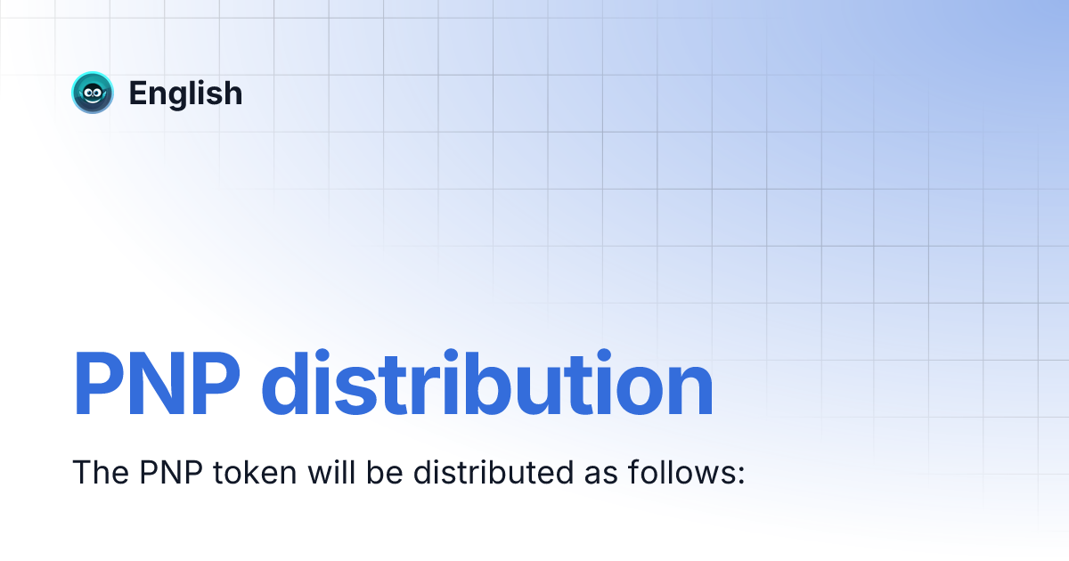 PNP distribution | English